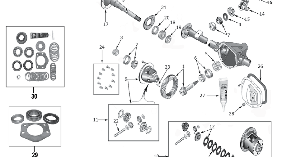 Wheel Bearing, Rear axle (83503064) | Jeepey - Jeep parts, spares and ...