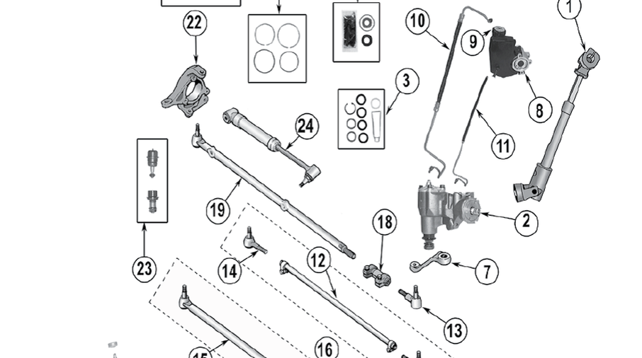 Steering Damper Kit (52087827) | Jeepey - Jeep parts, spares and ...