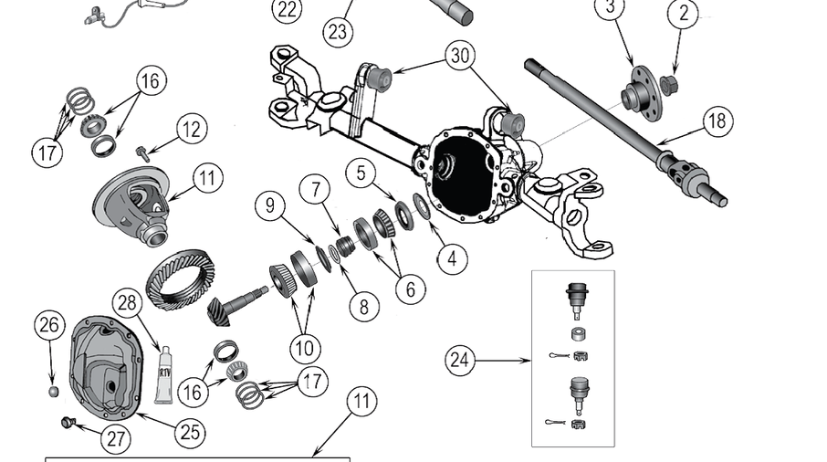 Inner Pinion Bearing (4746979) | Jeepey - Jeep parts, spares and ...