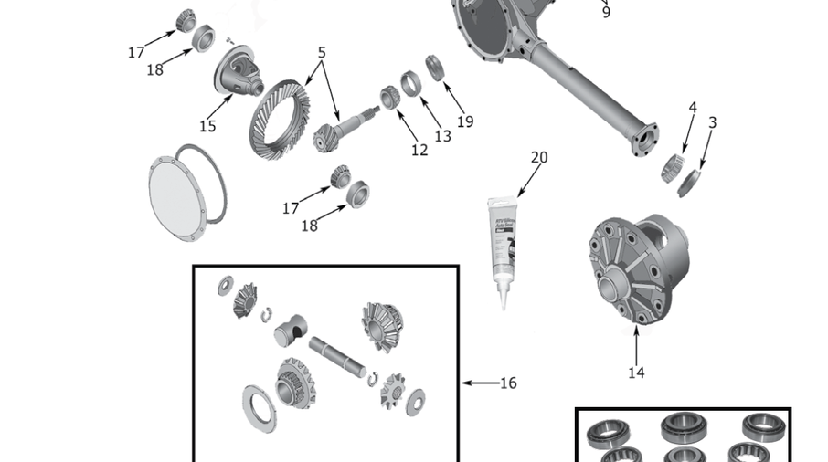 Pinion Crush Spacer, C 8.25 (3507575) | Jeepey - Jeep parts, spares and ...