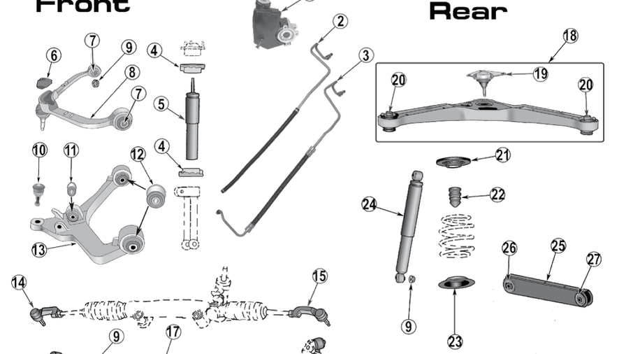 Front Jounce Bumper, KJ (52088684AB) | Jeepey - Jeep parts, spares and ...