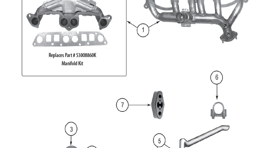 Exhaust Manifold Gasket (4.0L) (53010238 /E00016) | Jeepey - Jeep parts ...