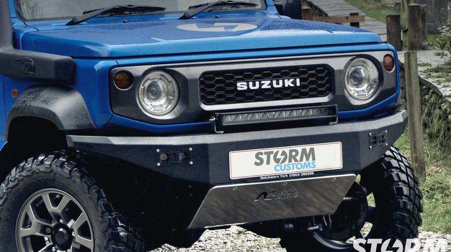 Steering Skid Plate for N4 Bumper, Jimny (N4-BLAV84A) | Storm Customs ...